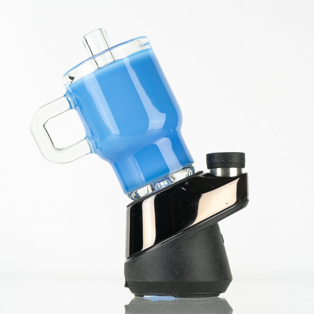 Empire Glassworks Blue Tumbler Bottle Puffco Peak Glass Attachment ...