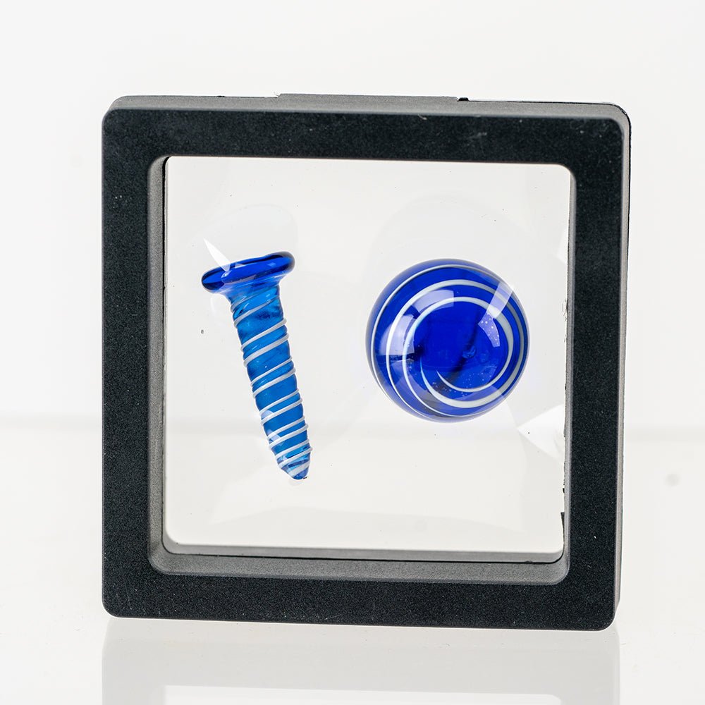 Temple Quartz Blue Screw Marble Set | Empire Smokes